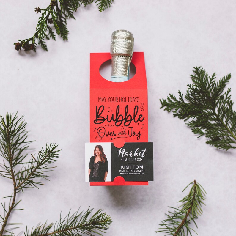 May Your Holidays Bubble Over With Joy Bottle Hang Tag | Etsy