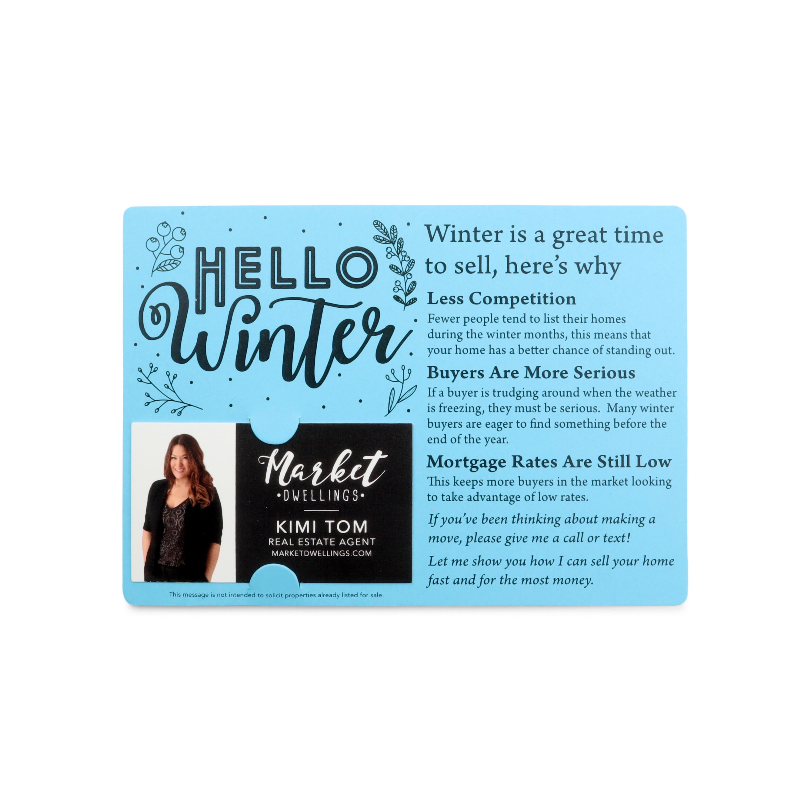 SET of Hello Winter Christmas Mailers With Envelopes - Etsy