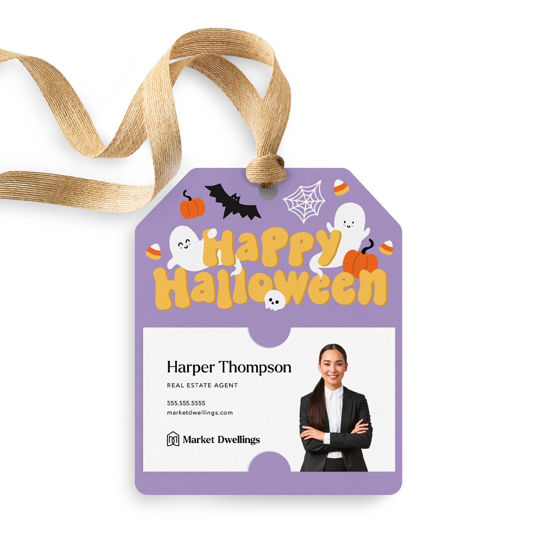 Happy Halloween Gift Tags | Halloween Insurance Mortgage Real Estate ...