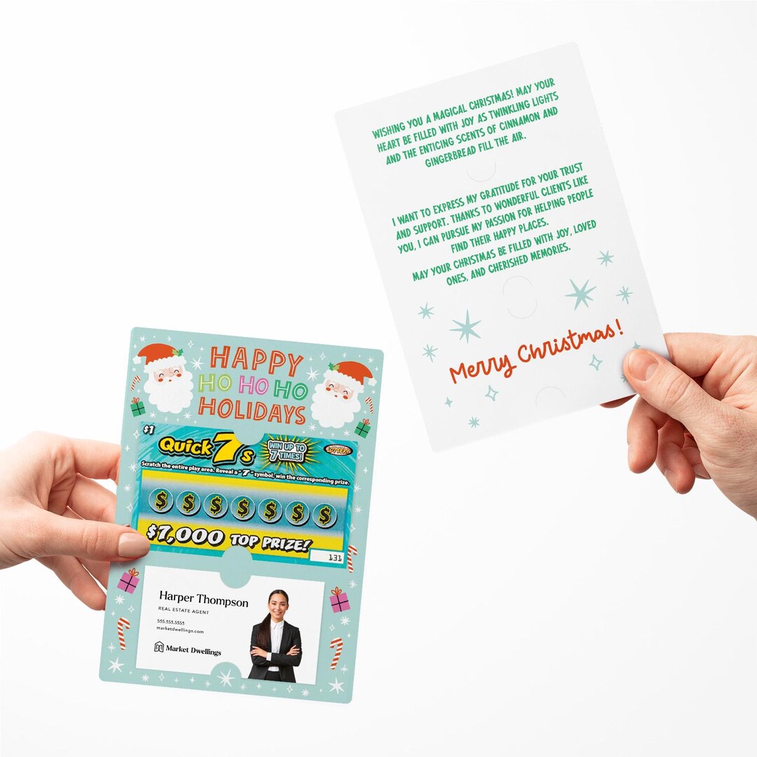 Set of Happy Ho Ho Ho Holidays Mailers | Envelopes Included | Christmas ...