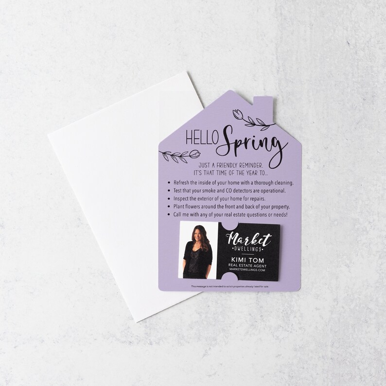 Set of hello Spring Checklist Real Estate Mailers - Etsy