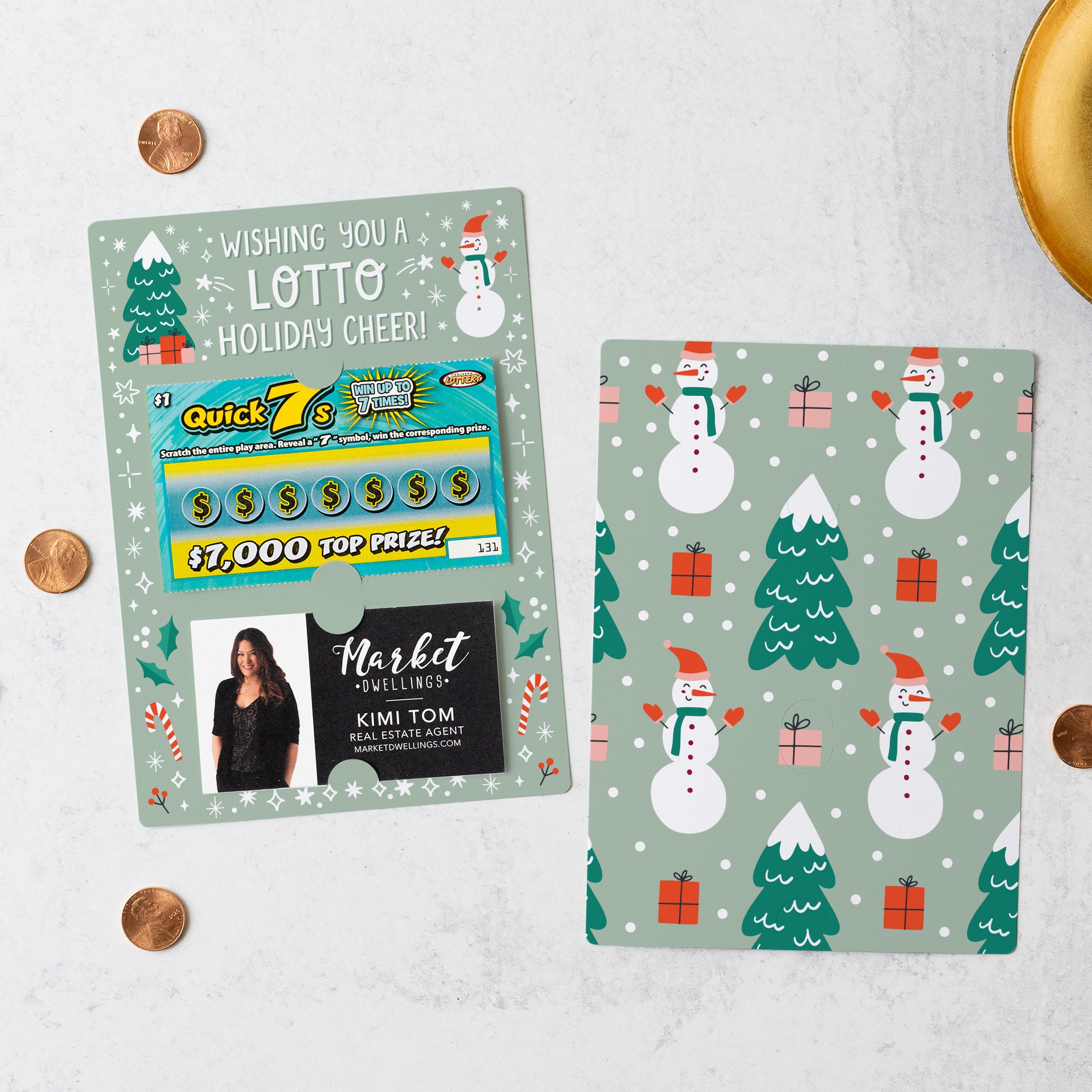 Set of Wishing You A Lotto Holiday Cheer Mailers Envelopes - Etsy