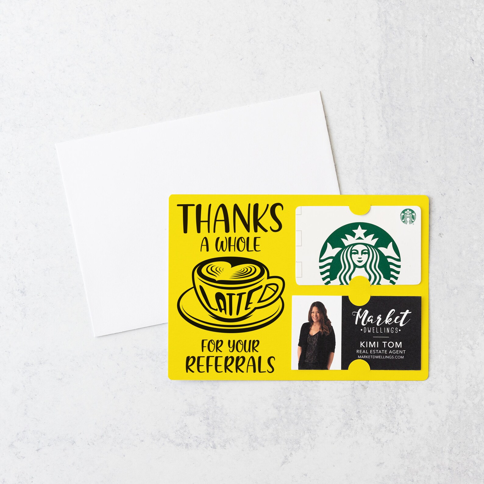 SET of Thanks A Latte Gift Card and Business Card Holder - Etsy