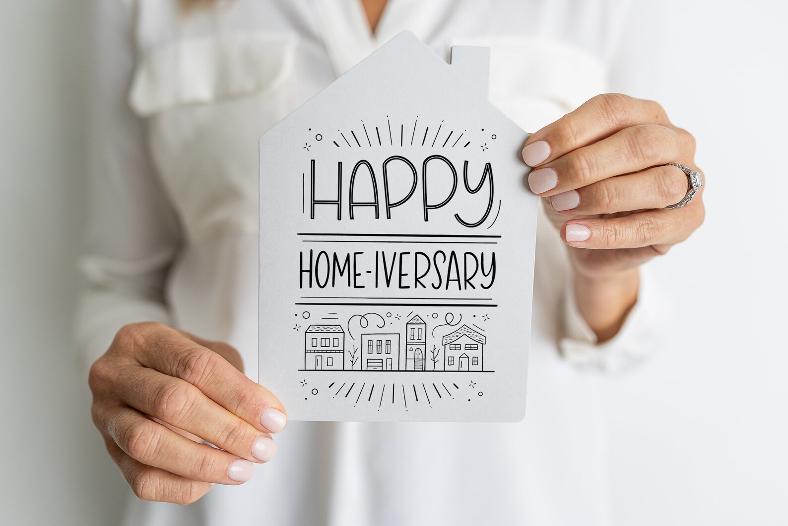 SET of Happy Home-iversary Greeting Cards W/ Envelopes Real - Etsy