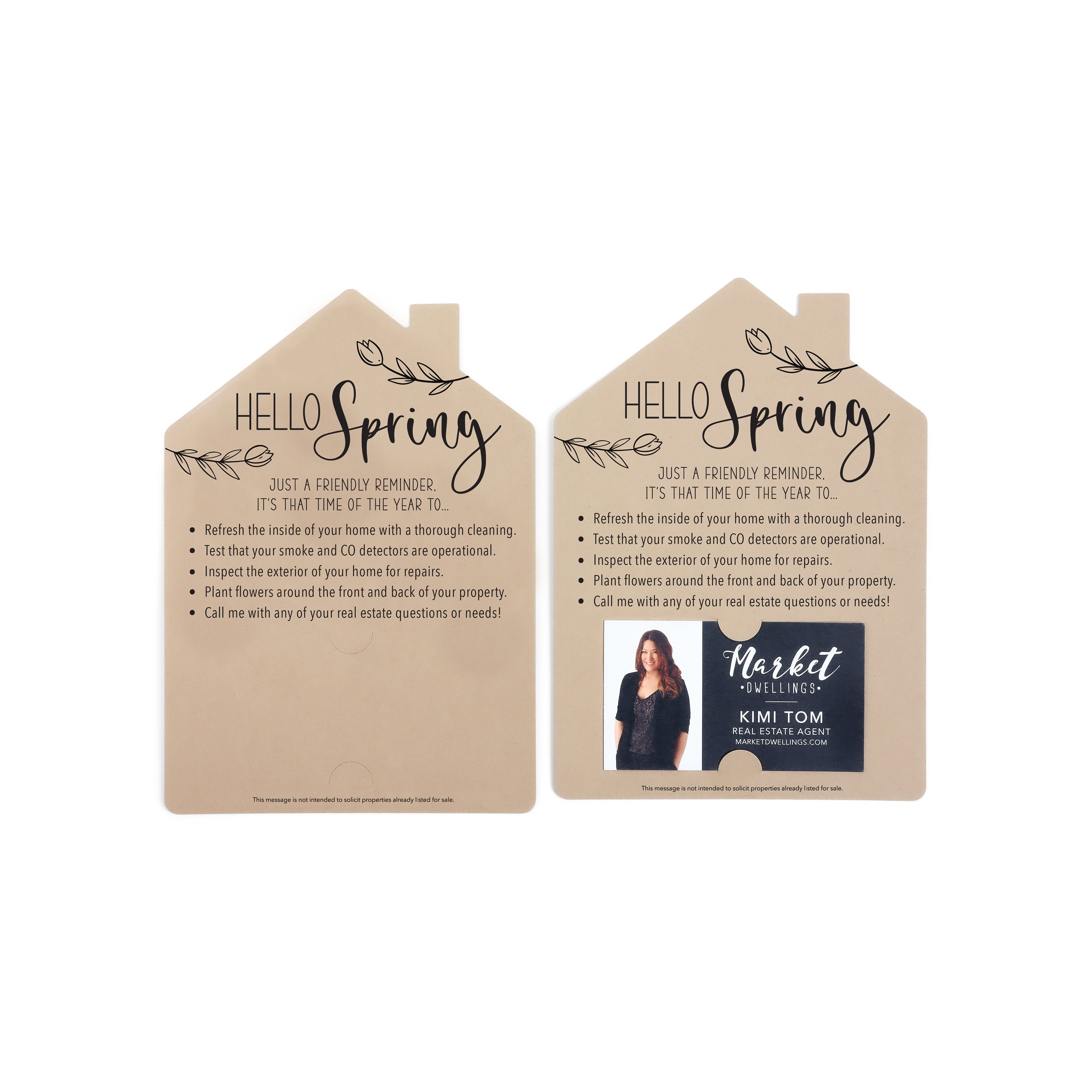 Set of hello Spring Checklist Real Estate Mailers - Etsy