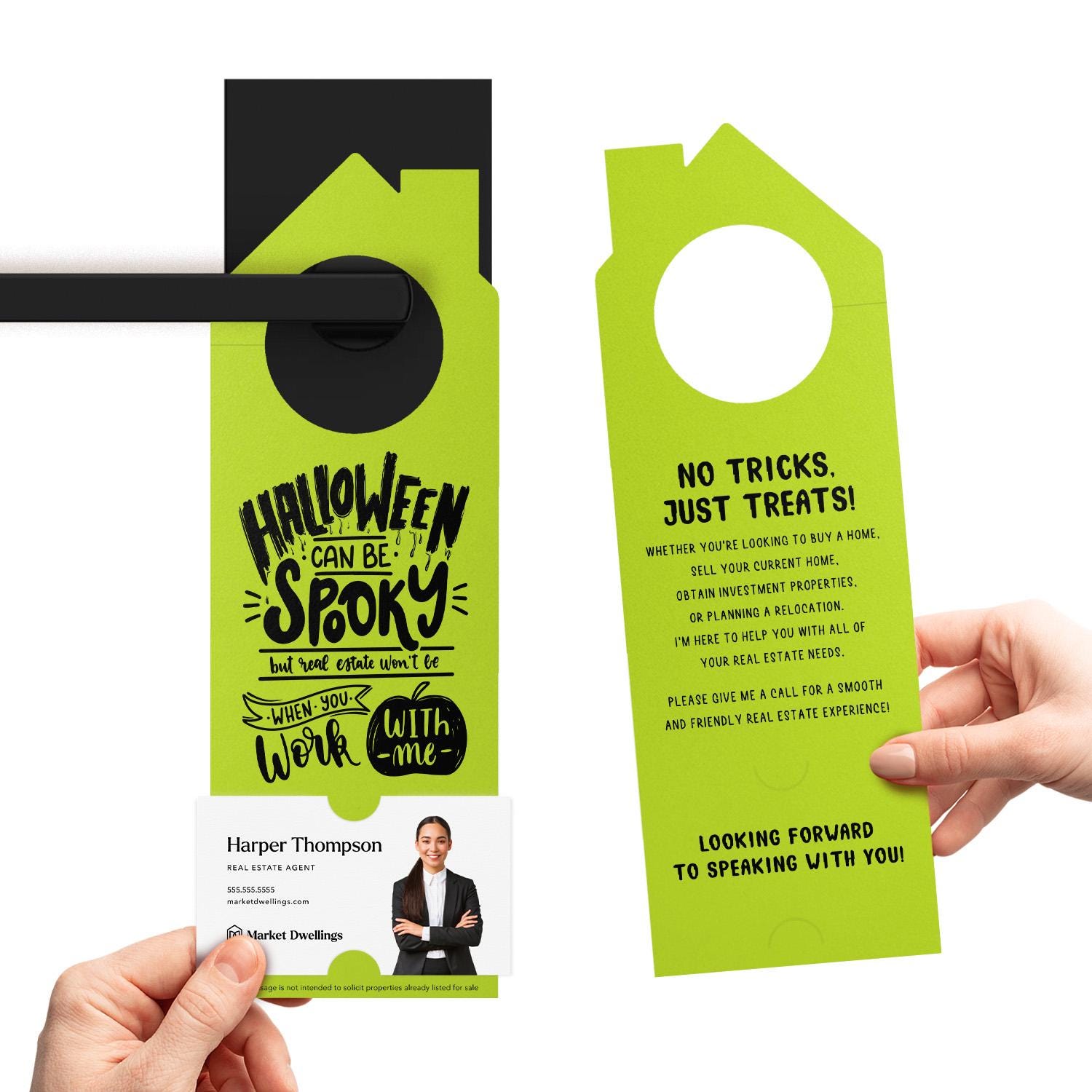 Halloween Can Be Spooky Real Estate Door Hangers | Real Estate Agent ...