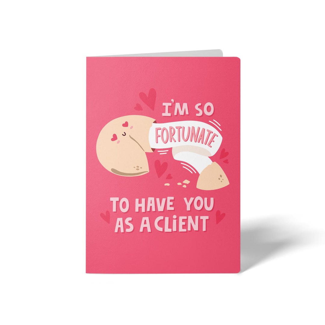 Set of I'm so Fortunate to Have You as A Client Greeting Cards ...