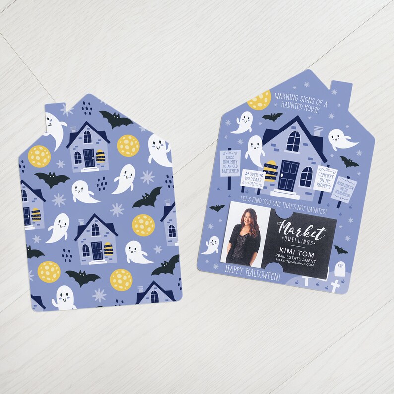 Set of Warning Signs of a Haunted House Mailers With Envelopes - Etsy