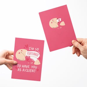 Set of I'm so Fortunate to Have You as A Client Greeting Cards ...