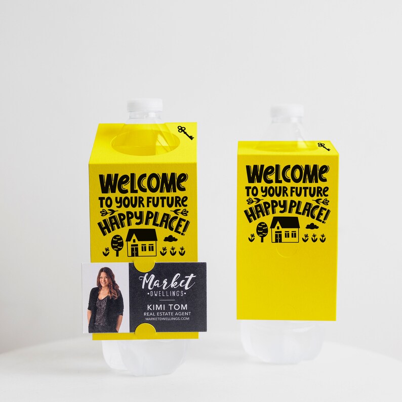 Welcome to Your Future Happy Place Bottle Hang Tags for Open - Etsy