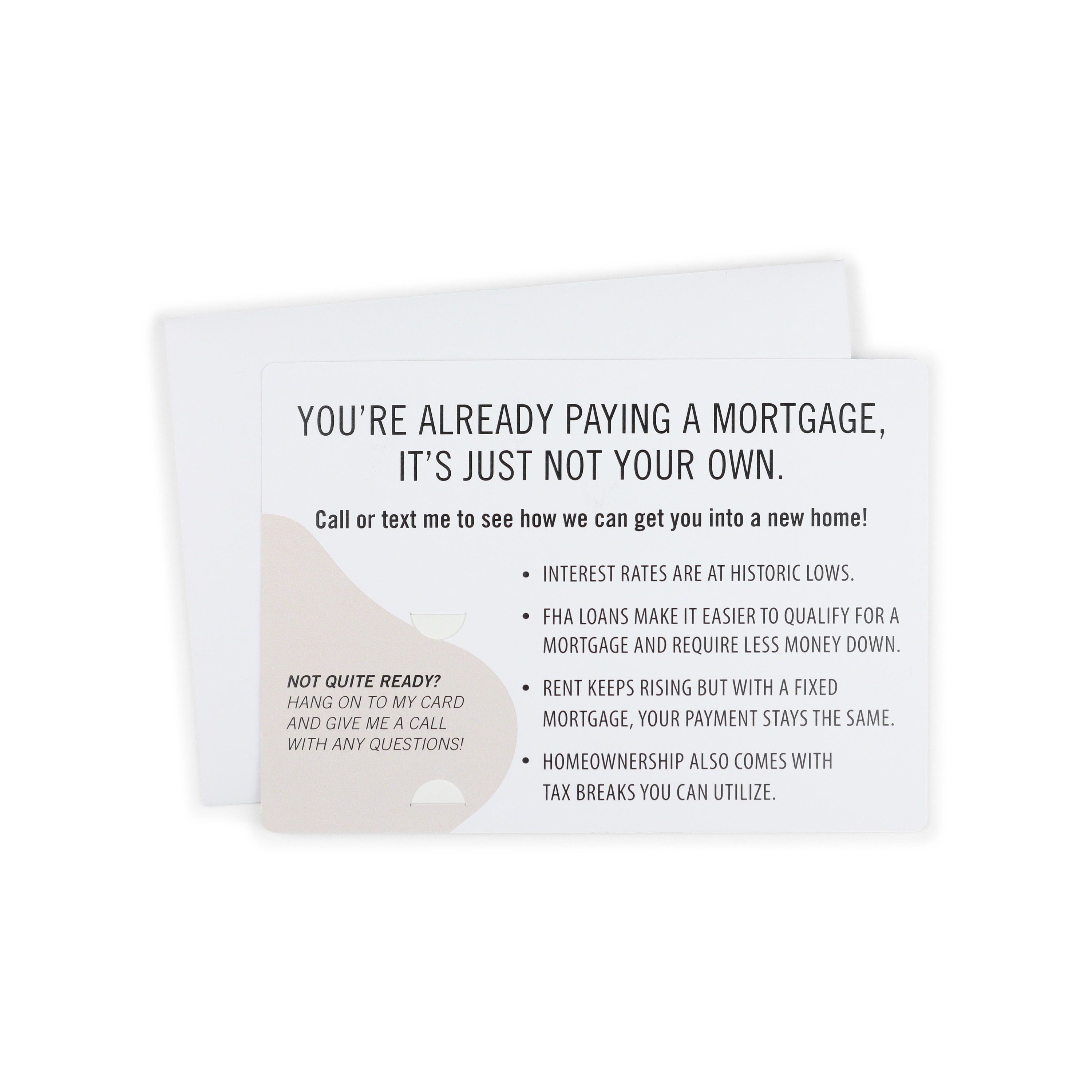 SET of Ready to Quit Renting Mailer With Envelope Real - Etsy