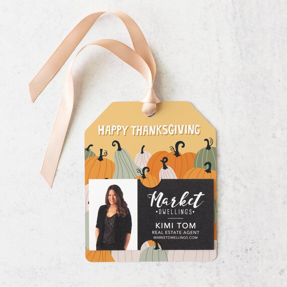 Happy Thanksgiving Gift Tags Thanksgiving Insurance Mortgage - Etsy