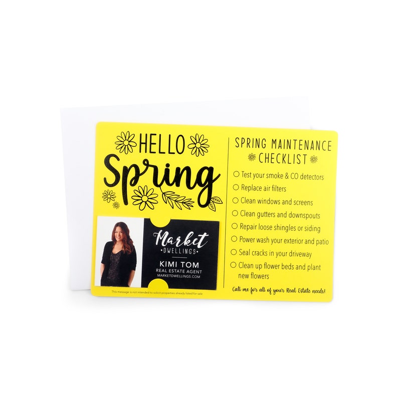 Set of hello Spring Checklist Real Estate Mailer - Etsy