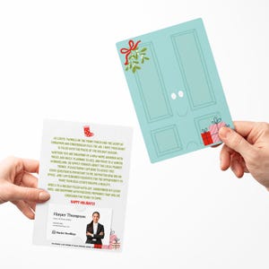 Set of Festive Christmas Door Mailers | Envelopes Included | Christmas ...