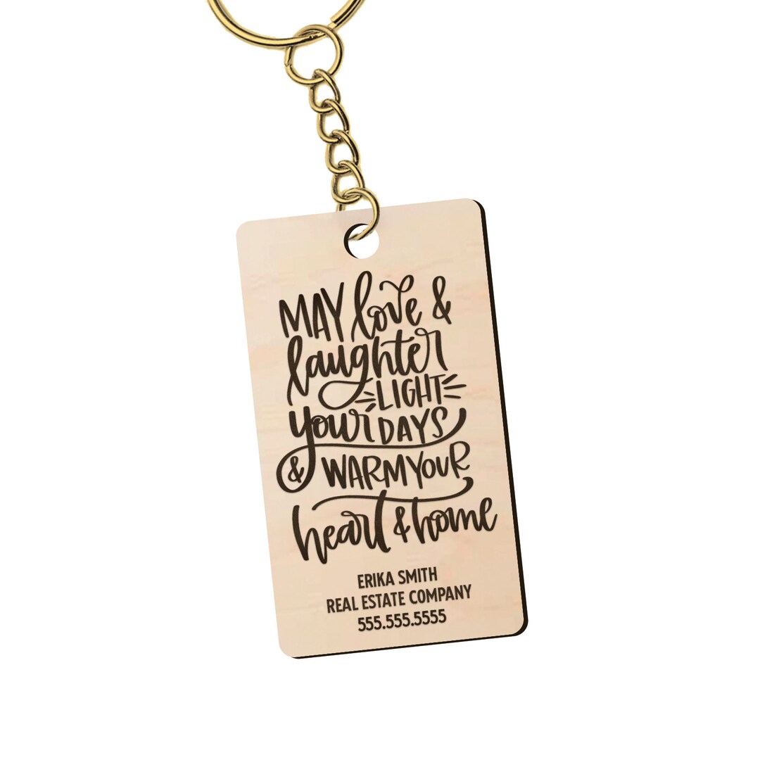 Set of Customizable Inspirational Home Quote Keychains | Real Estate ...