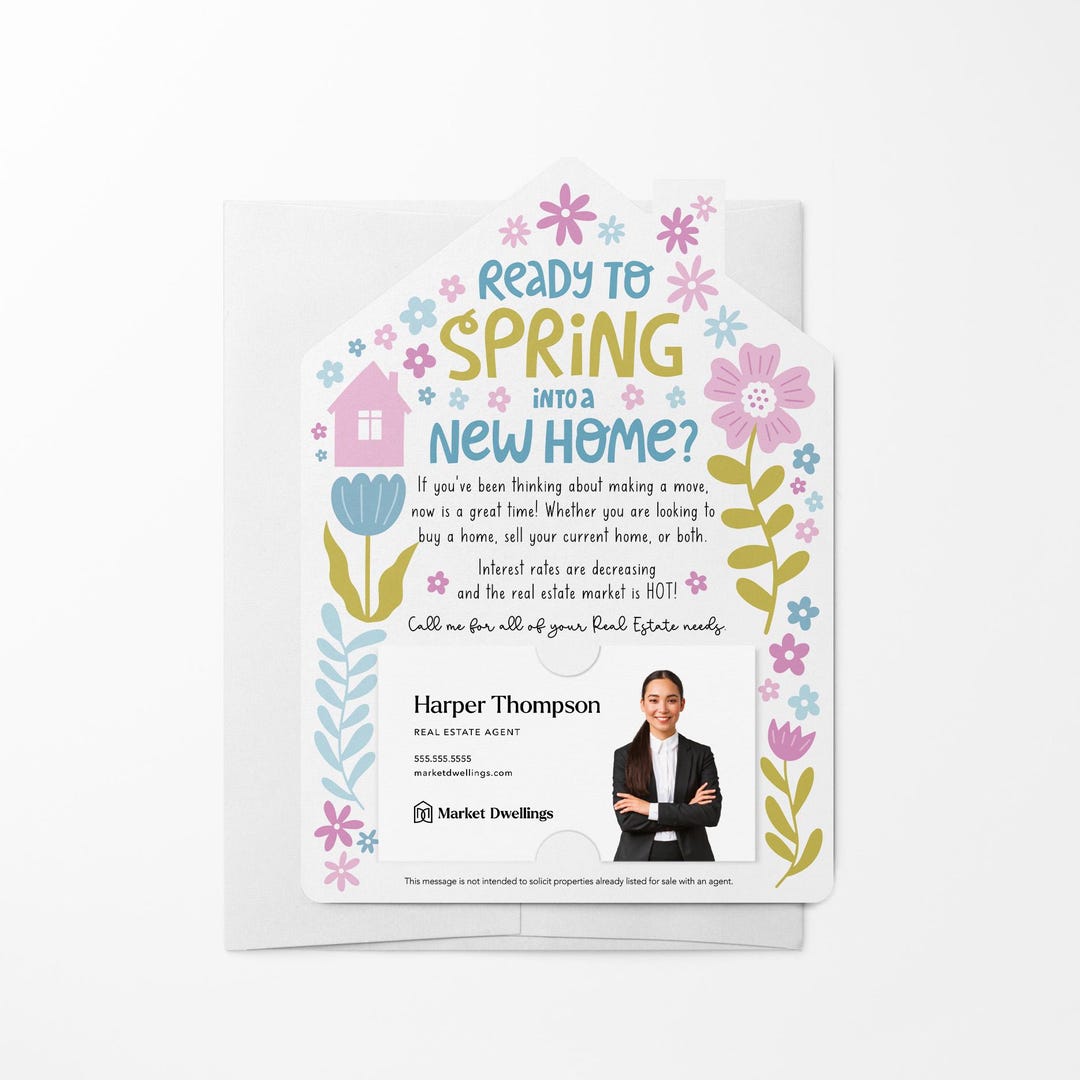 Set of "ready to Spring Into a New Home?" Real Estate Mailers W ...