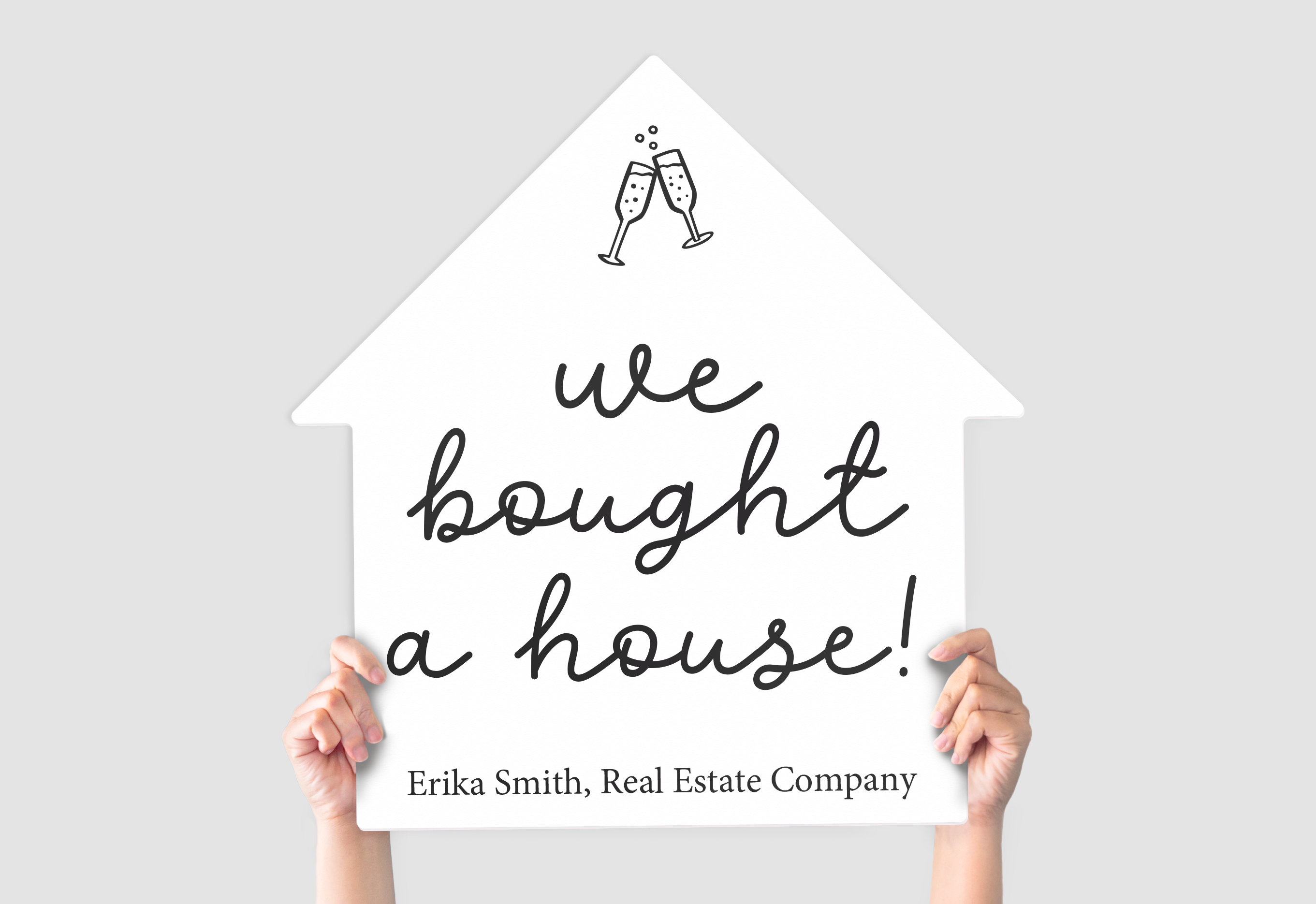 Customizable | We Bought a House! Real Estate House Sign | Real Estate ...