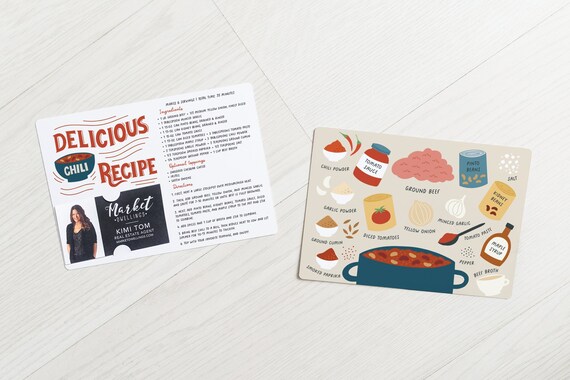 Set of Delicious Chili Recipe Mailers Envelopes Included - Etsy