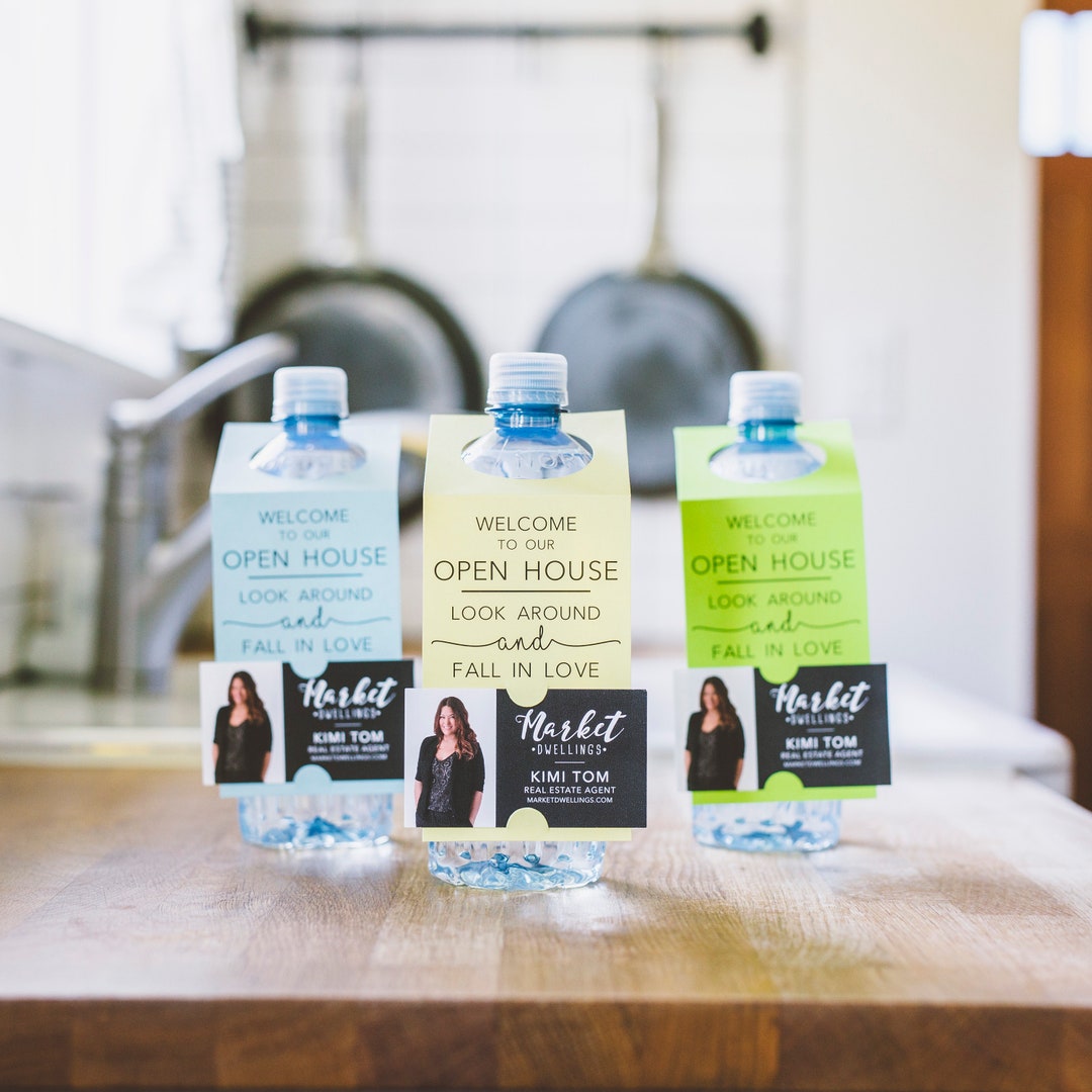 Bottle Hang Tags for Open Houses & Real Estate Agents Real Estate Agent ...