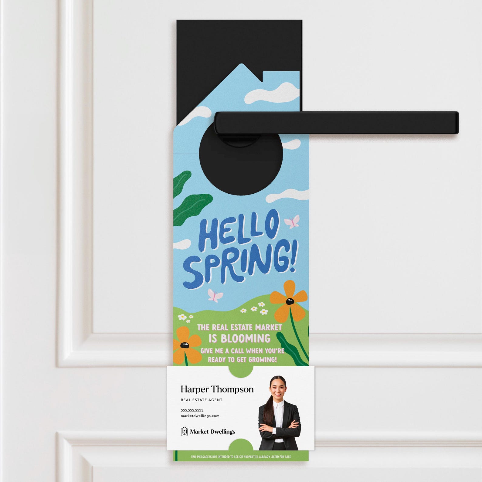 Hello Spring! Door Hangers | Spring Real Estate | 341-DH002 - Etsy