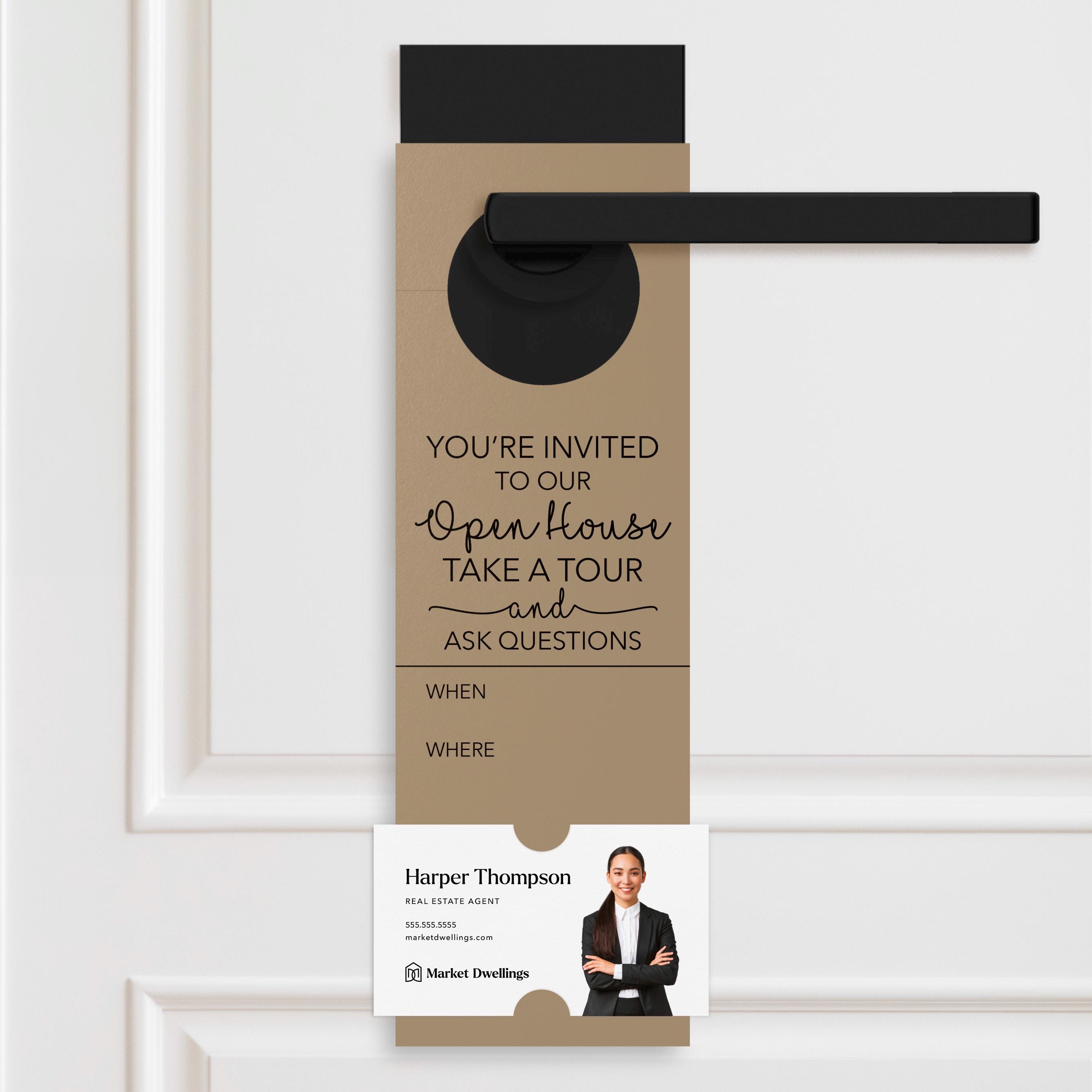 You're Invited to Our Open House Door Hanger Tags for Real Estate ...