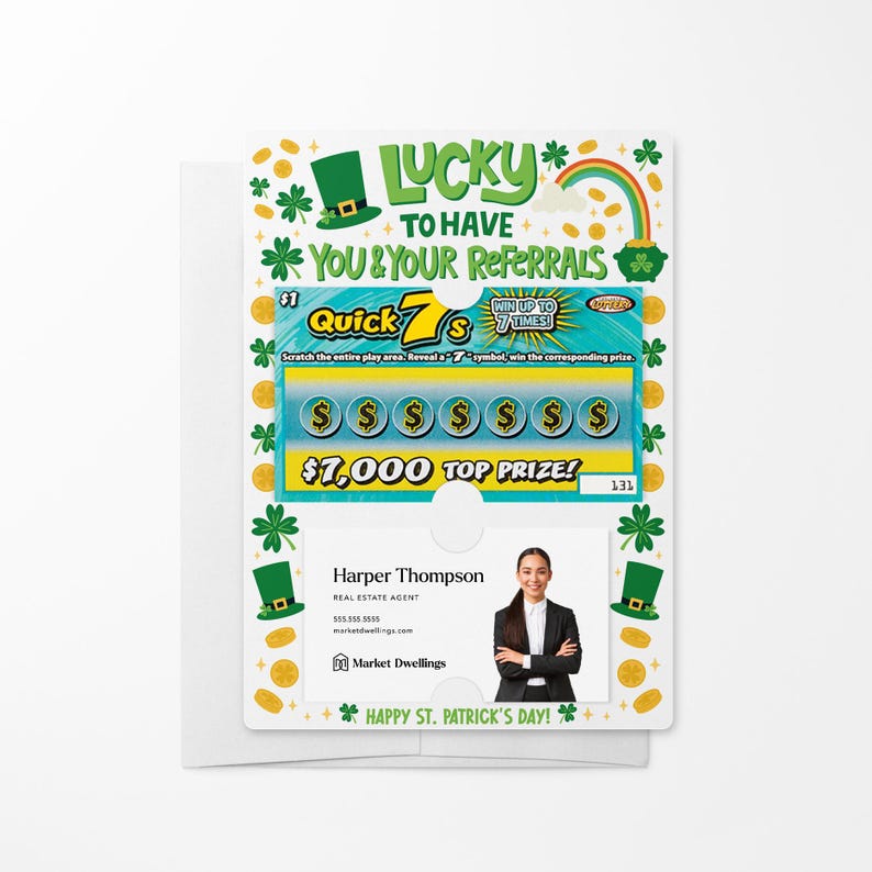 Set of Lucky to Have You and Your Referrals Mailers | Envelopes ...