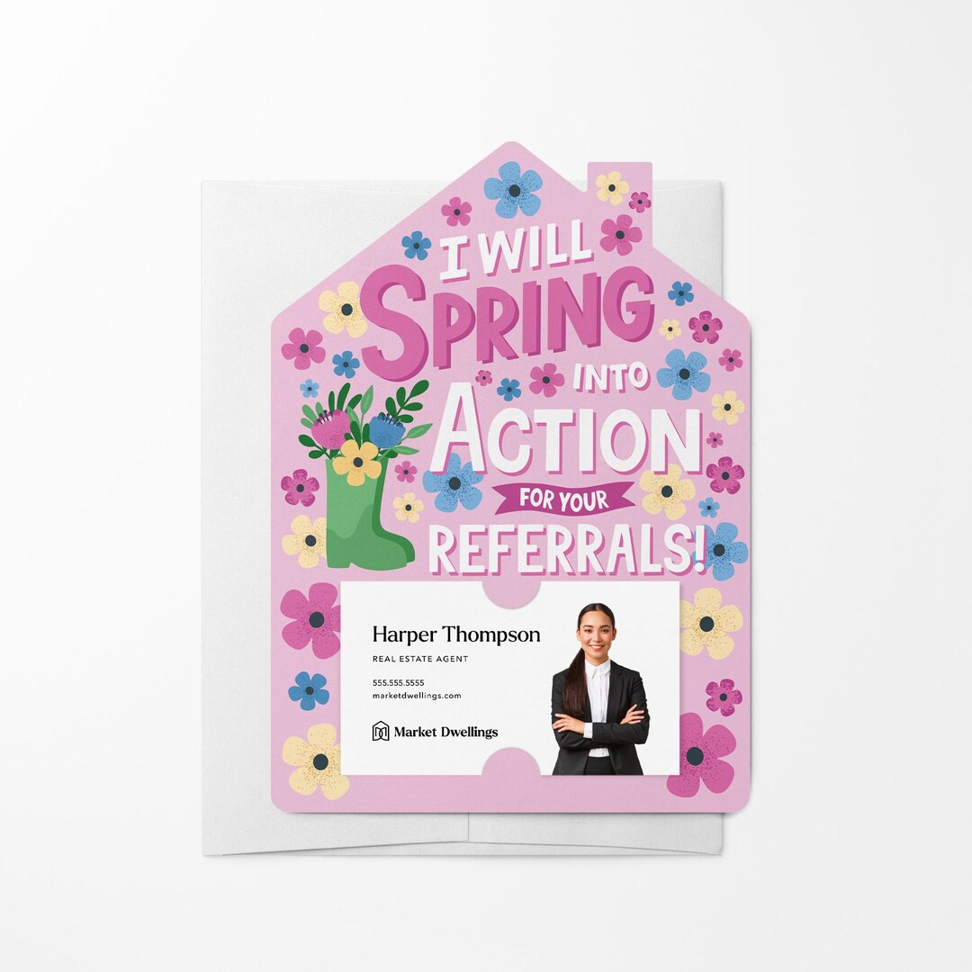 Set of I Will Spring Into Action for Your Referrals! Mailers ...