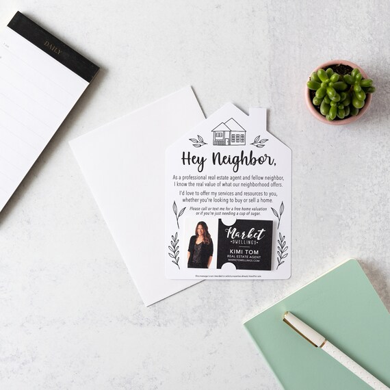 SET of Hey Neighbor Real Estate Mailer Real Estate Agent - Etsy