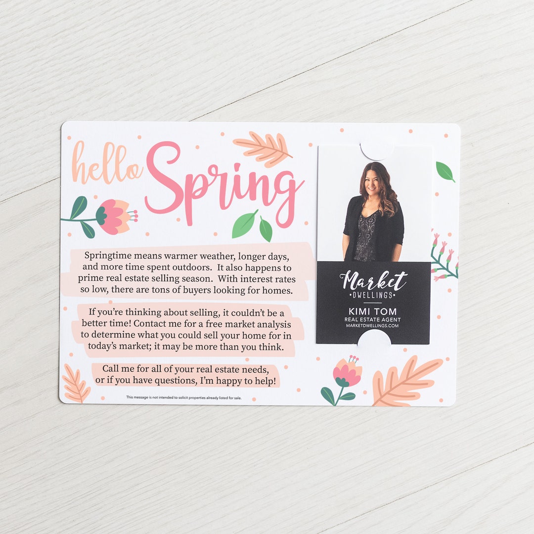 Vertical Set of hello Spring Real Estate Mailer W/envelopes Real Estate ...