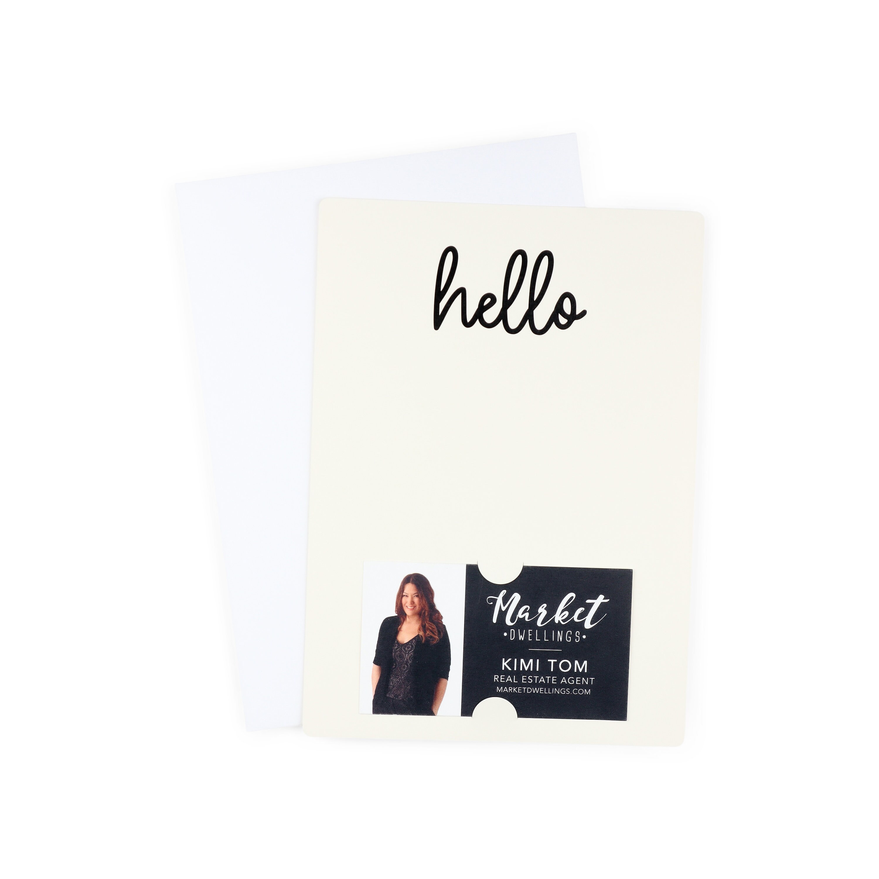 SET of Hello Notecards W/ Envelopes Business Card Mailer - Etsy