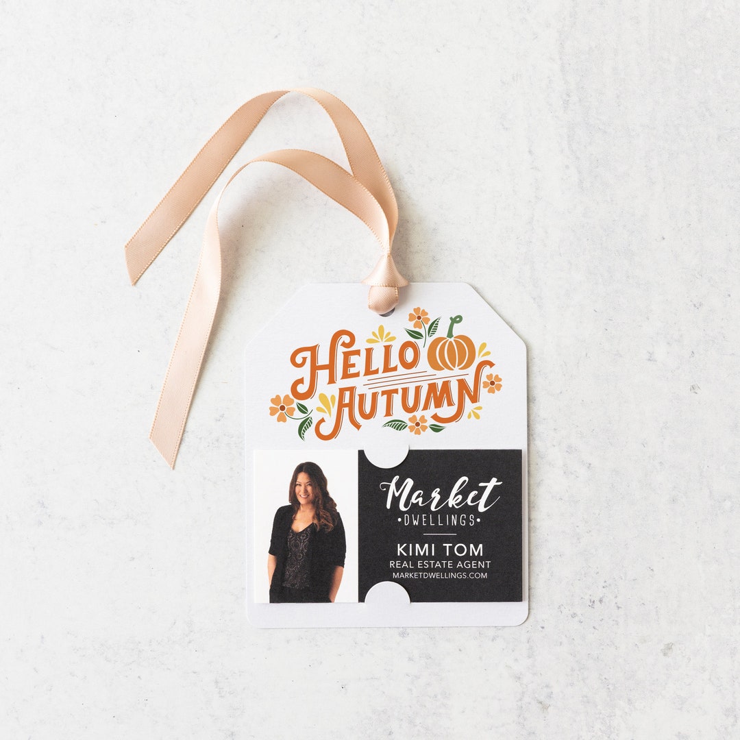 Hello Autumn Gift Tags Real Estate Agent Mortgage - Etsy