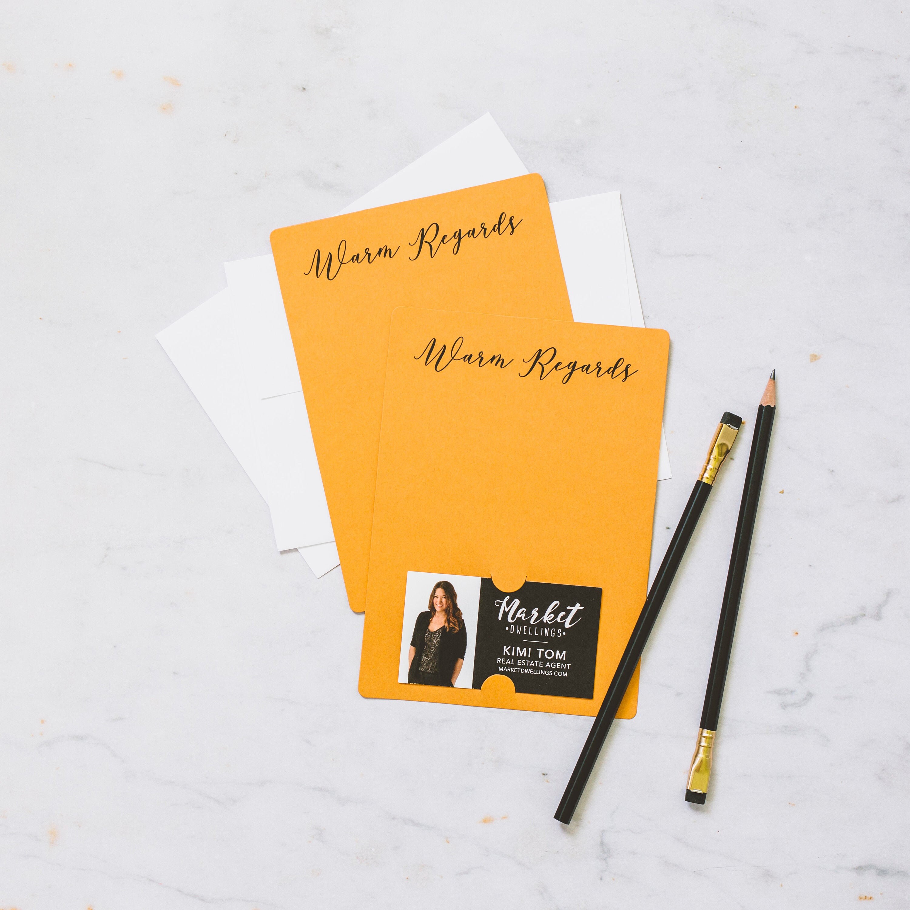 SET of Warm Regards Stationary Notecards With Envelopes | Etsy