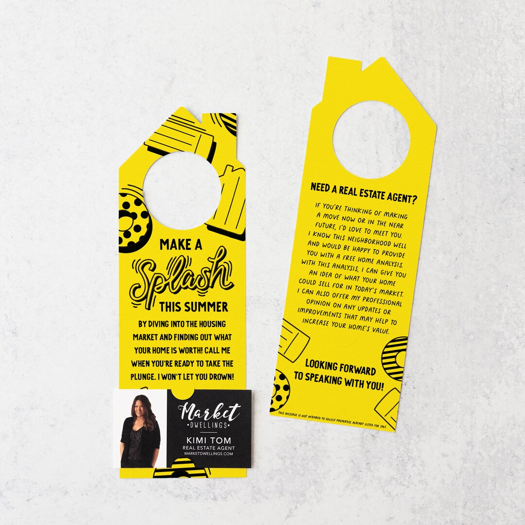 Make a Splash This Summer Door Hangers Creative Summer Real Estate Pop ...