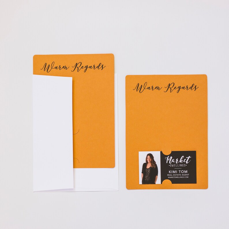 SET of Warm Regards Stationary Notecards With Envelopes | Etsy