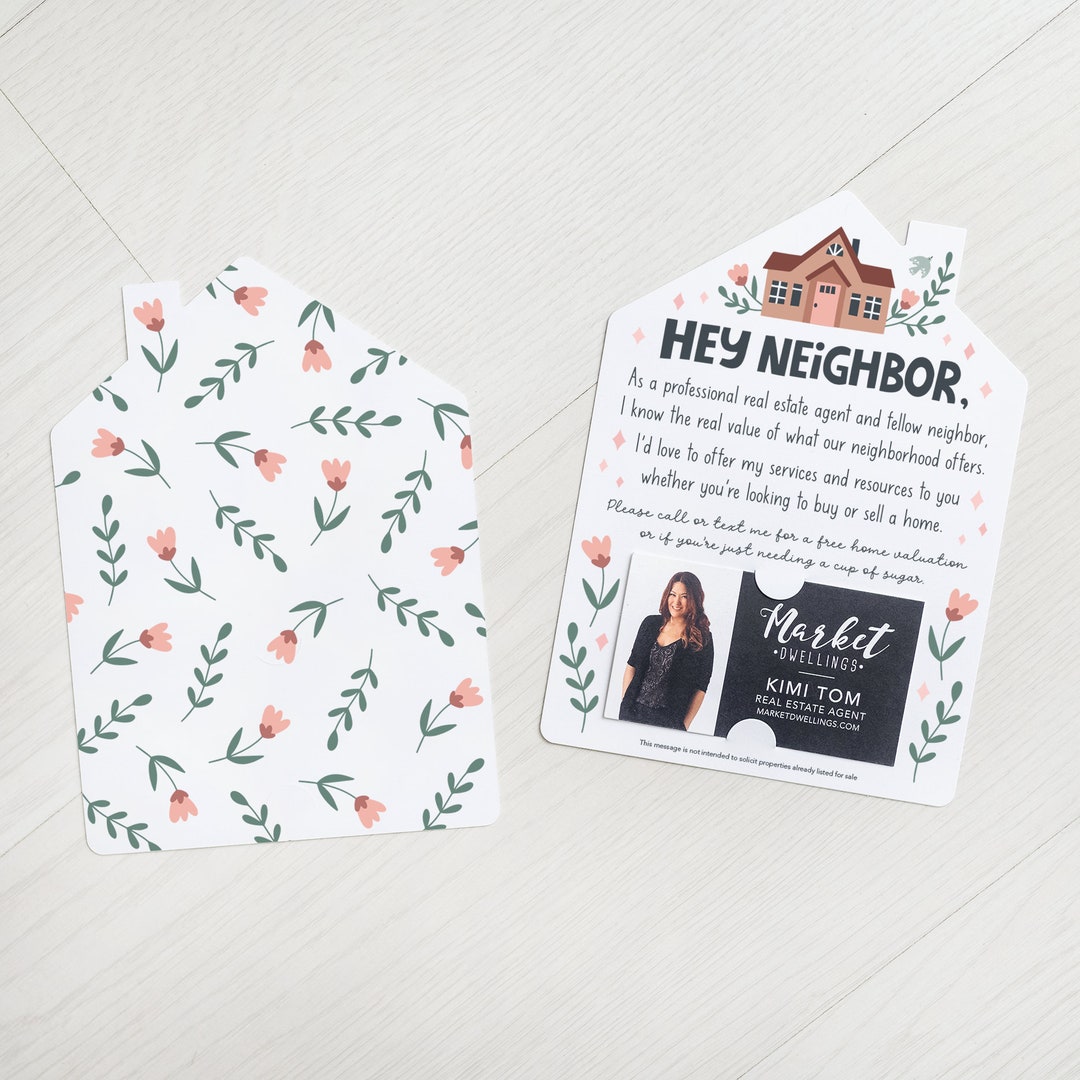 SET of Hey Neighbor Real Estate Mailers W/ Envelopes Insert Your ...