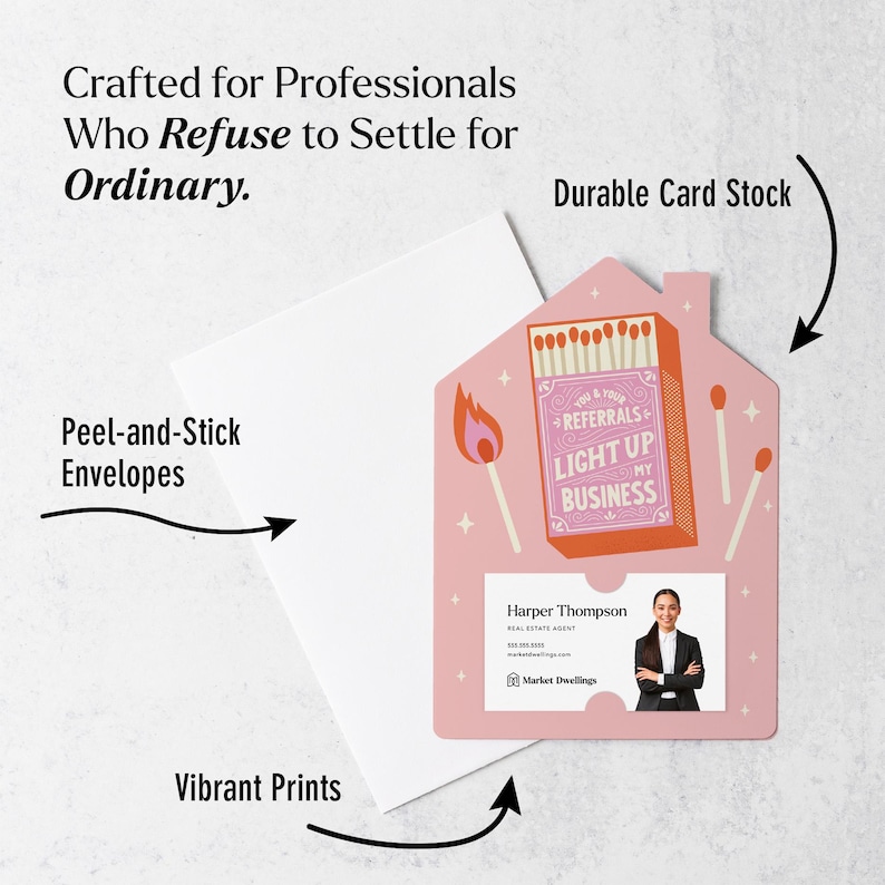 Set of You and Your Referrals Light up My Business Mailers | Envelopes ...