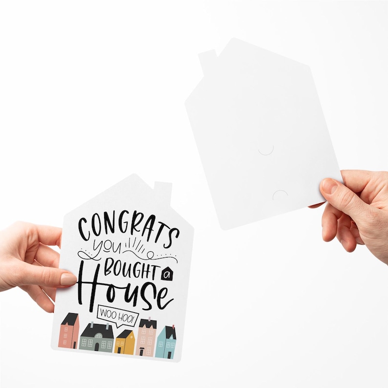 SET of Congrats You Bought a House Closing Day Greeting Cards W ...