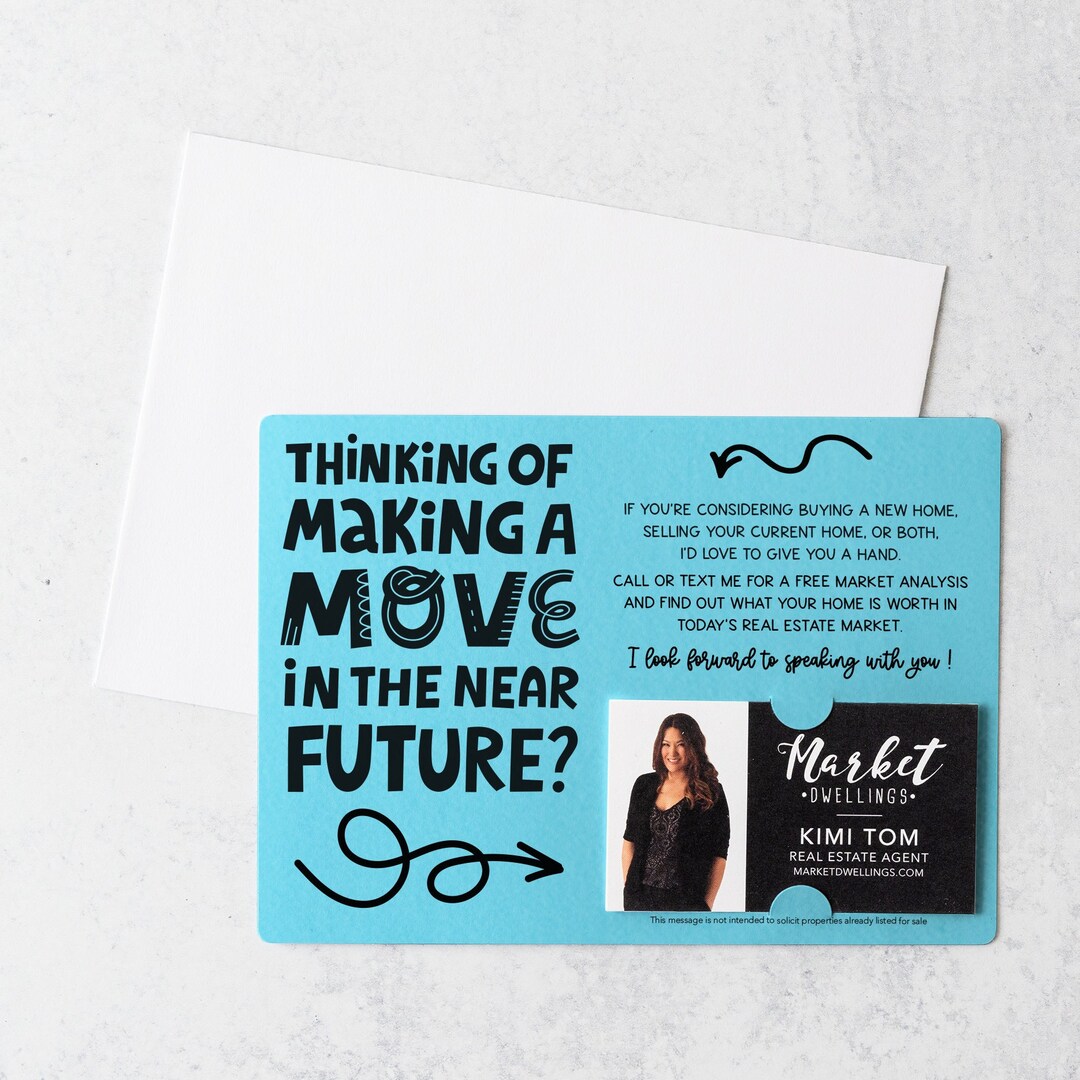 SET of Making a Move Real Estate Mailers With Envelopes Business Card ...