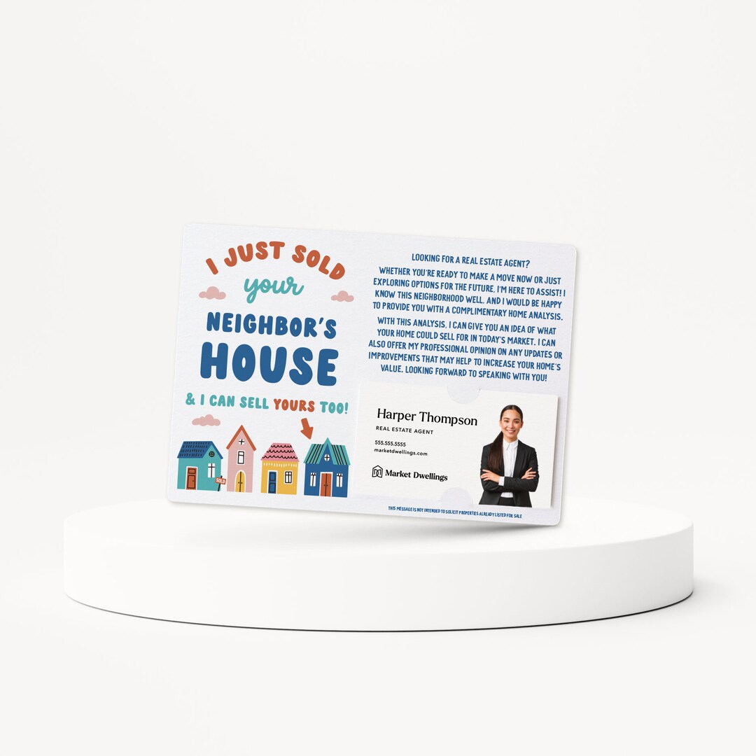 Set of I Just Sold Your Neighbor's House & I Can Sell Yours Too Mailers ...
