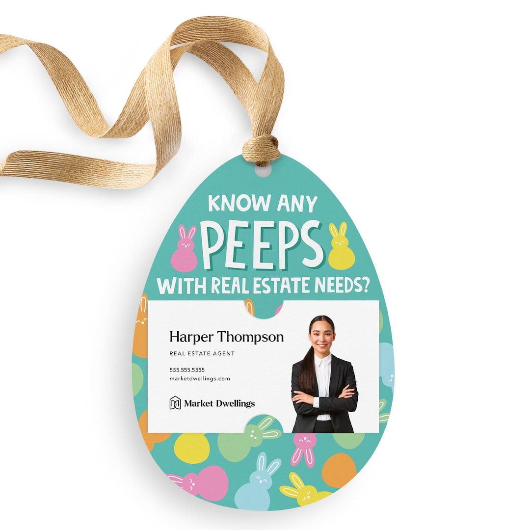 Know Any Peeps With Real Estate Needs? Gift Tags | Creative Easter ...
