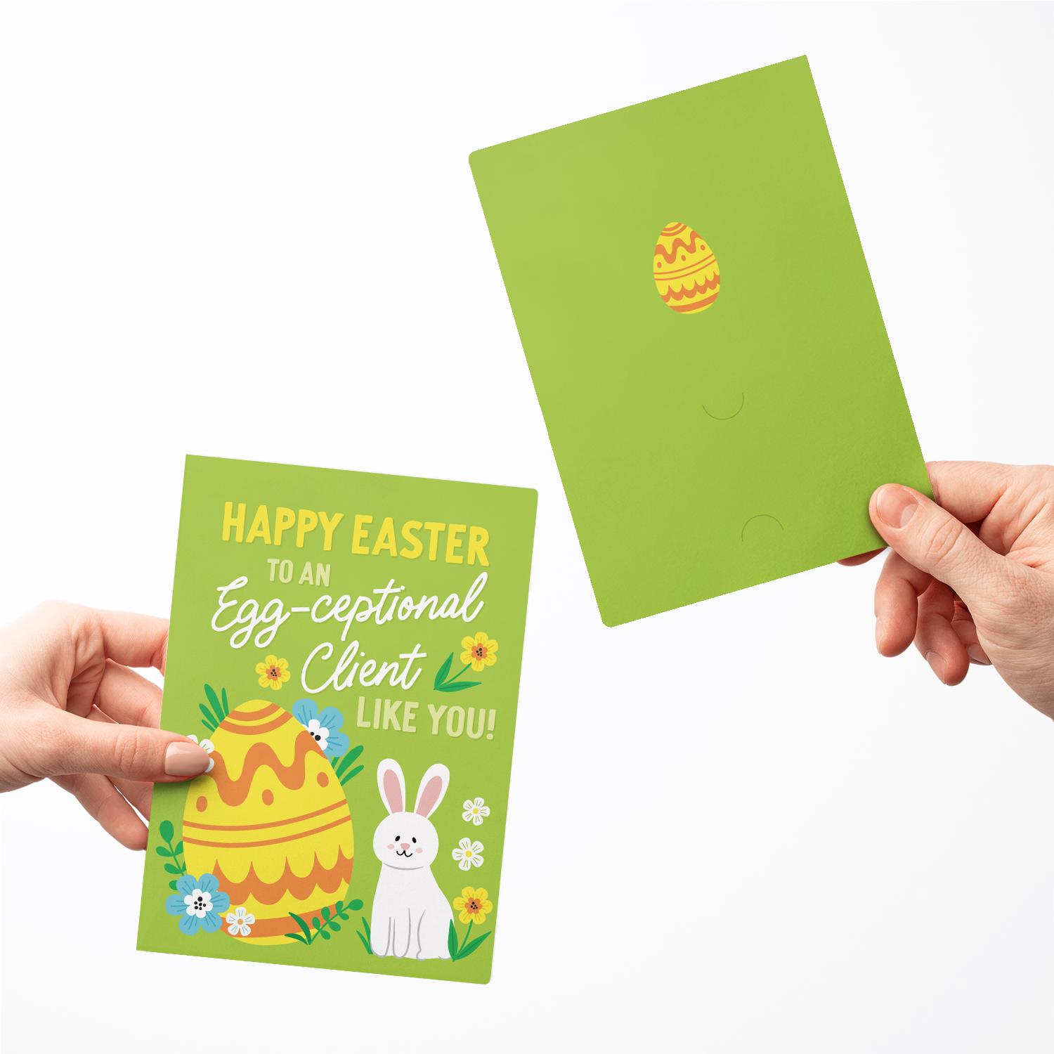 Set of Happy Easter to an Egg-ceptional Client Like You! Greeting Cards ...