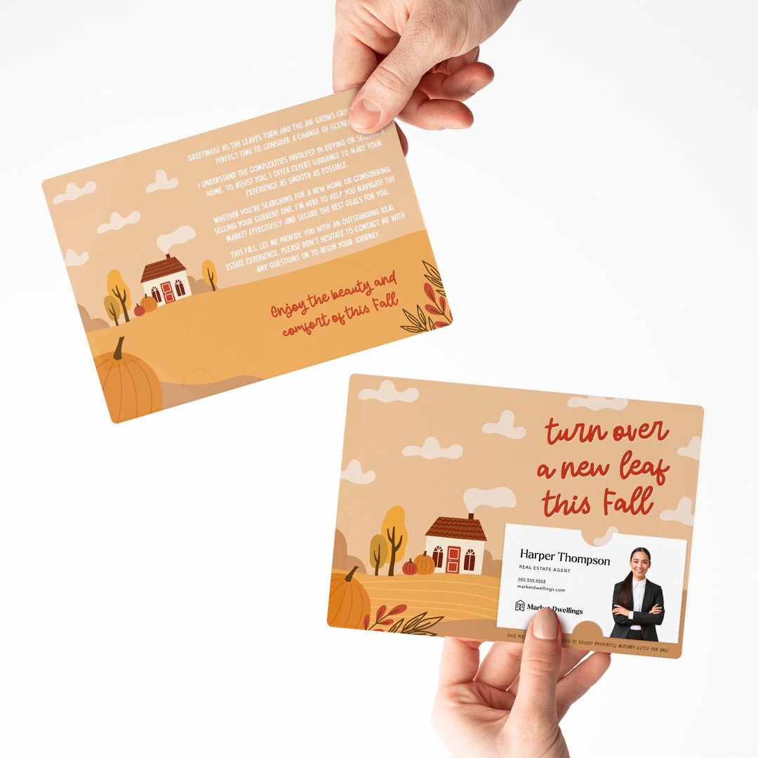 Set of Turn Over a New Leaf This Fall Mailers | Envelopes Included ...