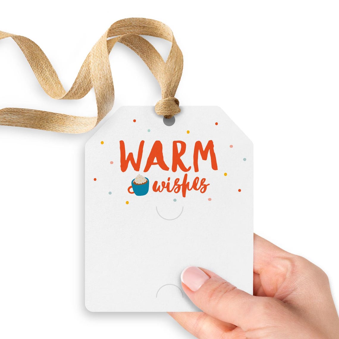 Warm Wishes Gift Tag | Christmas Pop by | Holiday Marketing | Client ...