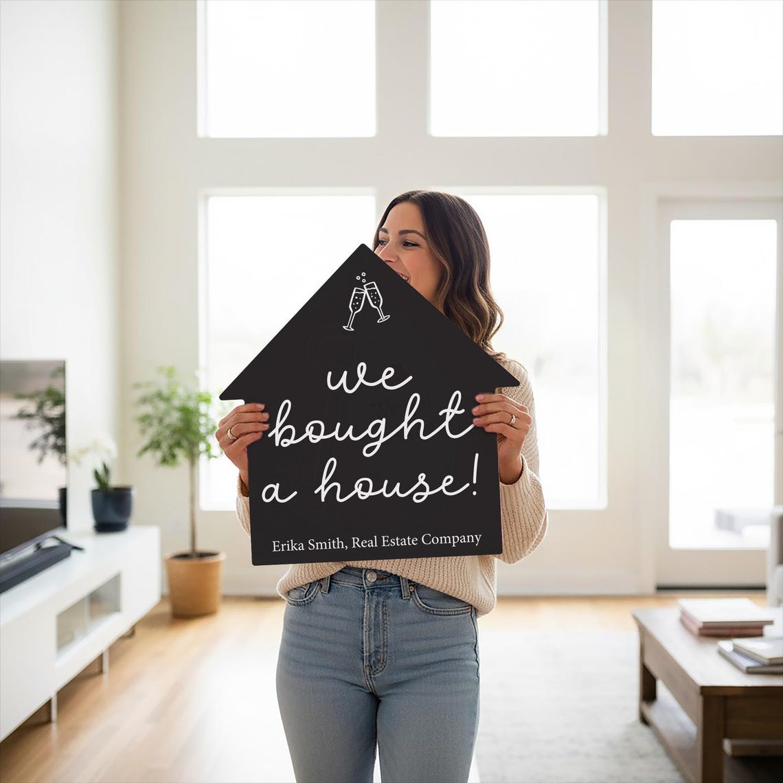 Customizable | We Bought a House! Real Estate House Sign | Real Estate ...