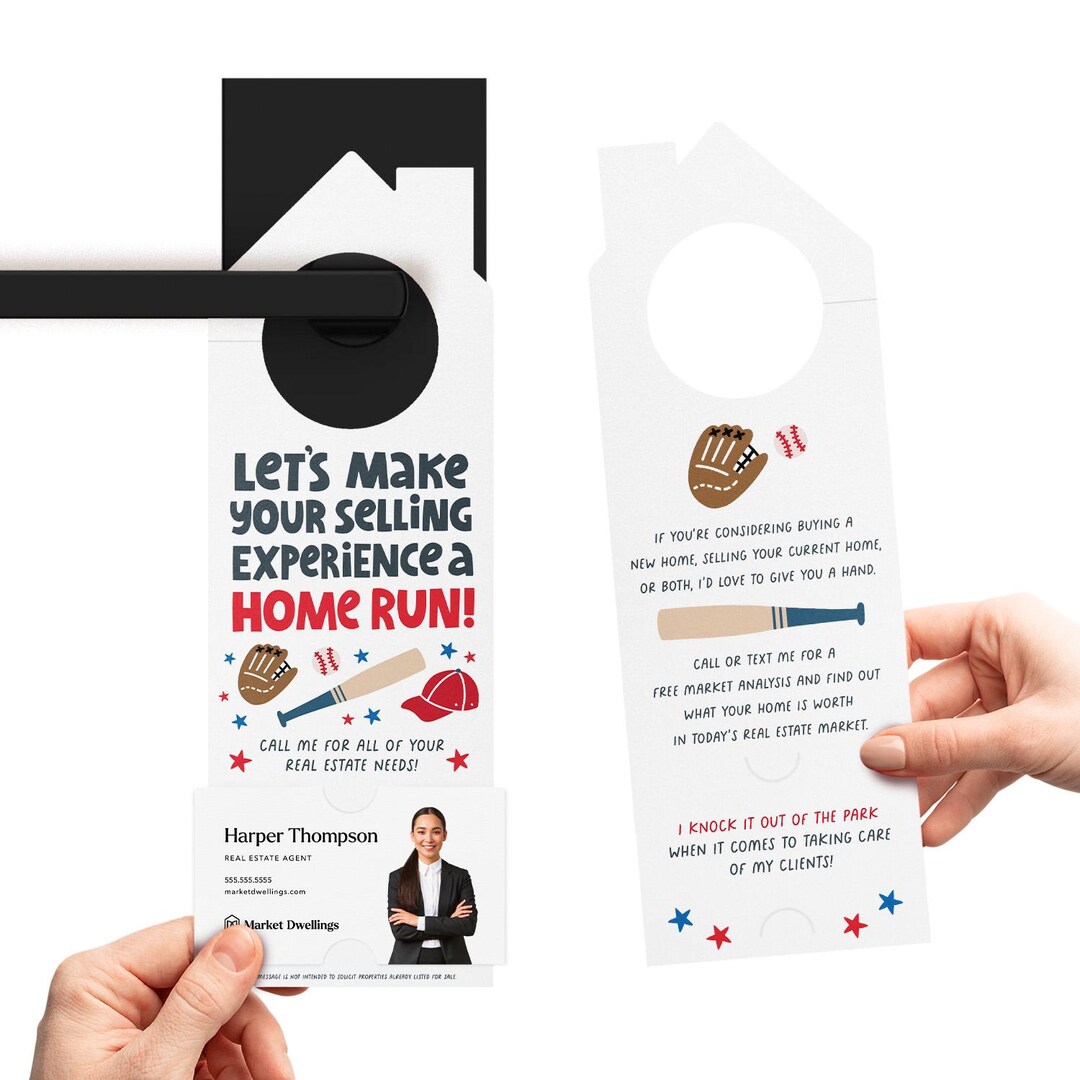 Let's Make Your Selling Experience a Home Run! Door Hangers | Real ...