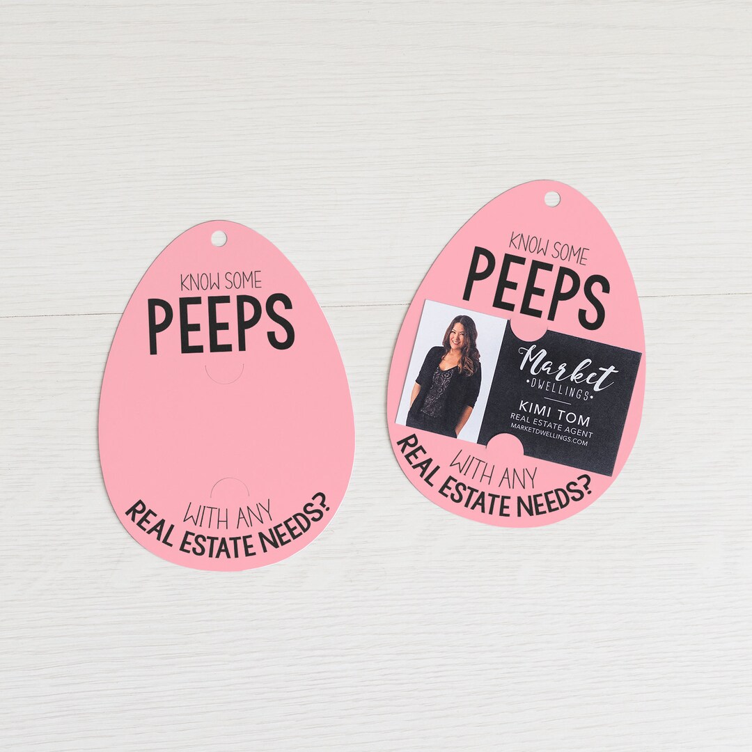 Know Some Peeps With Any Real Estate Needs Gift Tags Pop by Tags Real ...