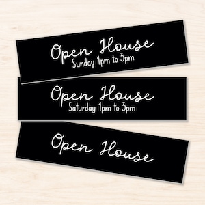 Set of 10 | Black Real Estate Sign Riders | Real Estate Marketing | DSR ...