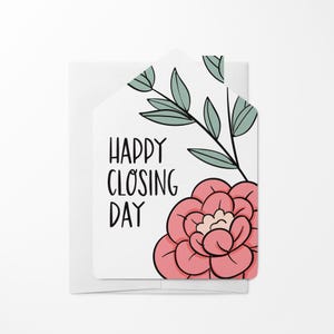 SET of Floral Happy Closing Day Greeting Cards W/envelopes | Home ...