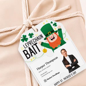 Leprechaun Bait Gift Tag | St. Patrick's Day Pop by Tag | Real Estate ...