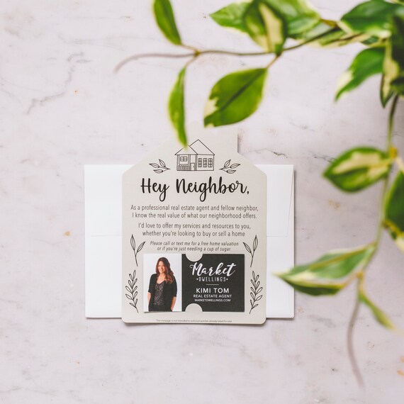Add Your Digital Business Card Hey Neighbor Real Estate Mailer Paper ...
